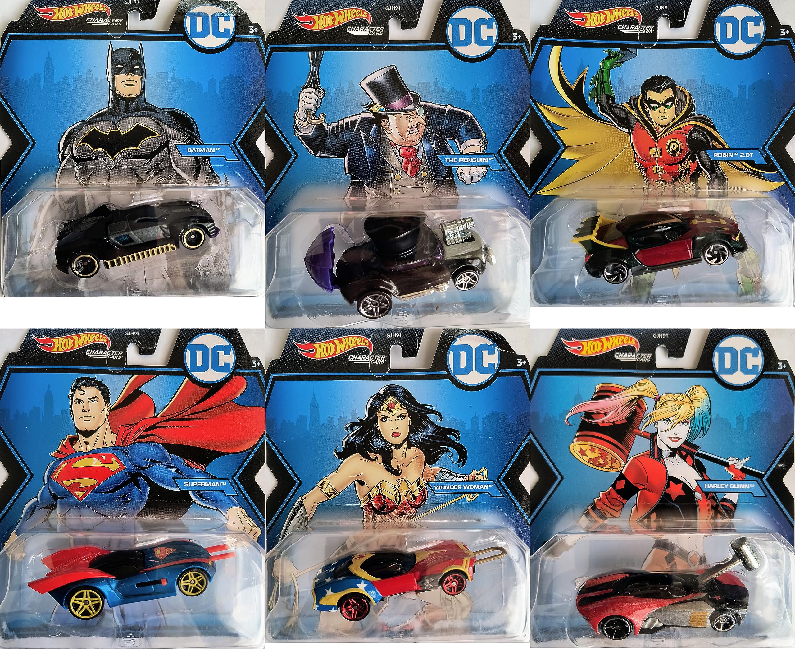 Hot Wheels Character Car Set Includes 1:64 Scale Character Cars
