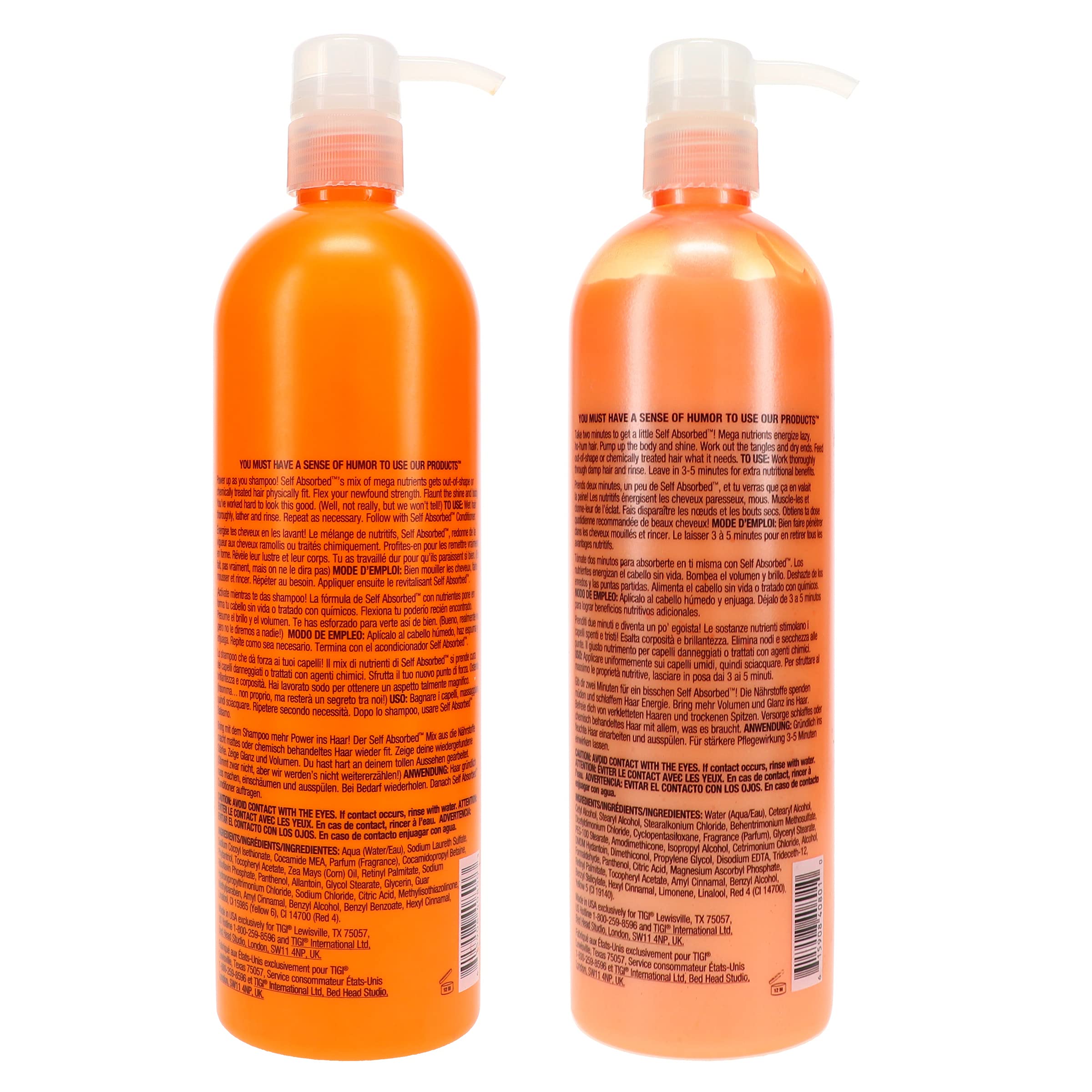 Bed Head Self Absorbed Shampoo and Conditioner Duo 25.36oz/750ml