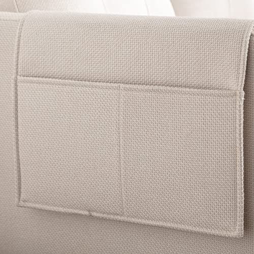PEIHONGET Sectional Sleeper Sofa with Pull Out Bed, 3-Seater Sofa Couch with Storage Modern L-Shaped Sofa Bed with Chaise Lounge for Small Spaces, Living Room(Beige+Polyester)