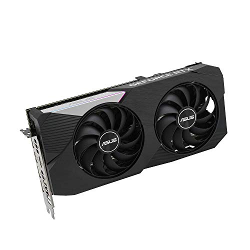 ASUS Dual NVIDIA GeForce RTX 3060 Ti OC Edition Gaming Graphics Card (PCIe 4.0, 8GB GDDR6 Memory, HDMI 2.1, DisplayPort 1.4a, Axial-Tech Fan Design, Dual BIOS, Protective Backplate, GPU Tweak II)