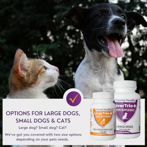 LiverTrio+ Comprehensive Liver Support Supplement for Smaller Dogs. Flavorful Chewable Tablets Combining Same, SPC, Silybin A+B, + Glutathione 30Ct (Small - Medium)