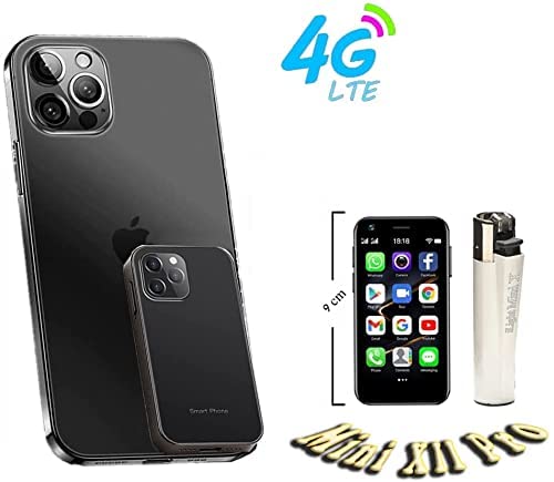 Mini Smartphone iTiny 12 Pro Max - The World's Smallest 12 Pro Max 4G LTE Android Mobile, Super Small 3" HD TouchScreen Global Unlocked Great for Kids 3GB RAM / 32GB ROM Tiny iPhone XII Pro Look Alike