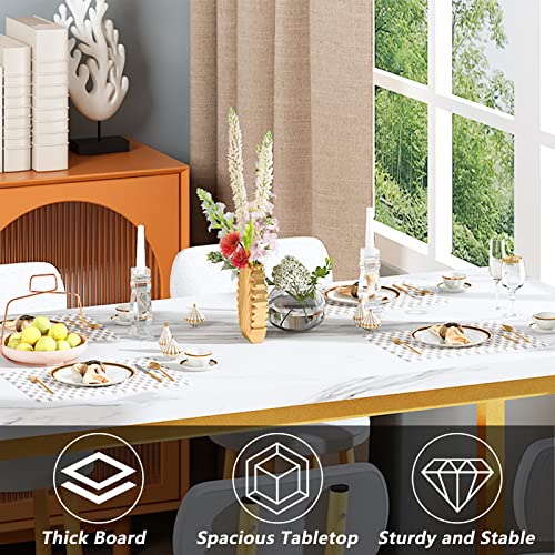 DKLGG 43.3” Dining Table Set for 4, Rectangle Bar Table and Chairs Set with 4 PU Leather Backrest Stools, Pub Dining Room Table Set for Kitchen, Bar, Living Room, Breakfast Nook, Small Space Dinette
