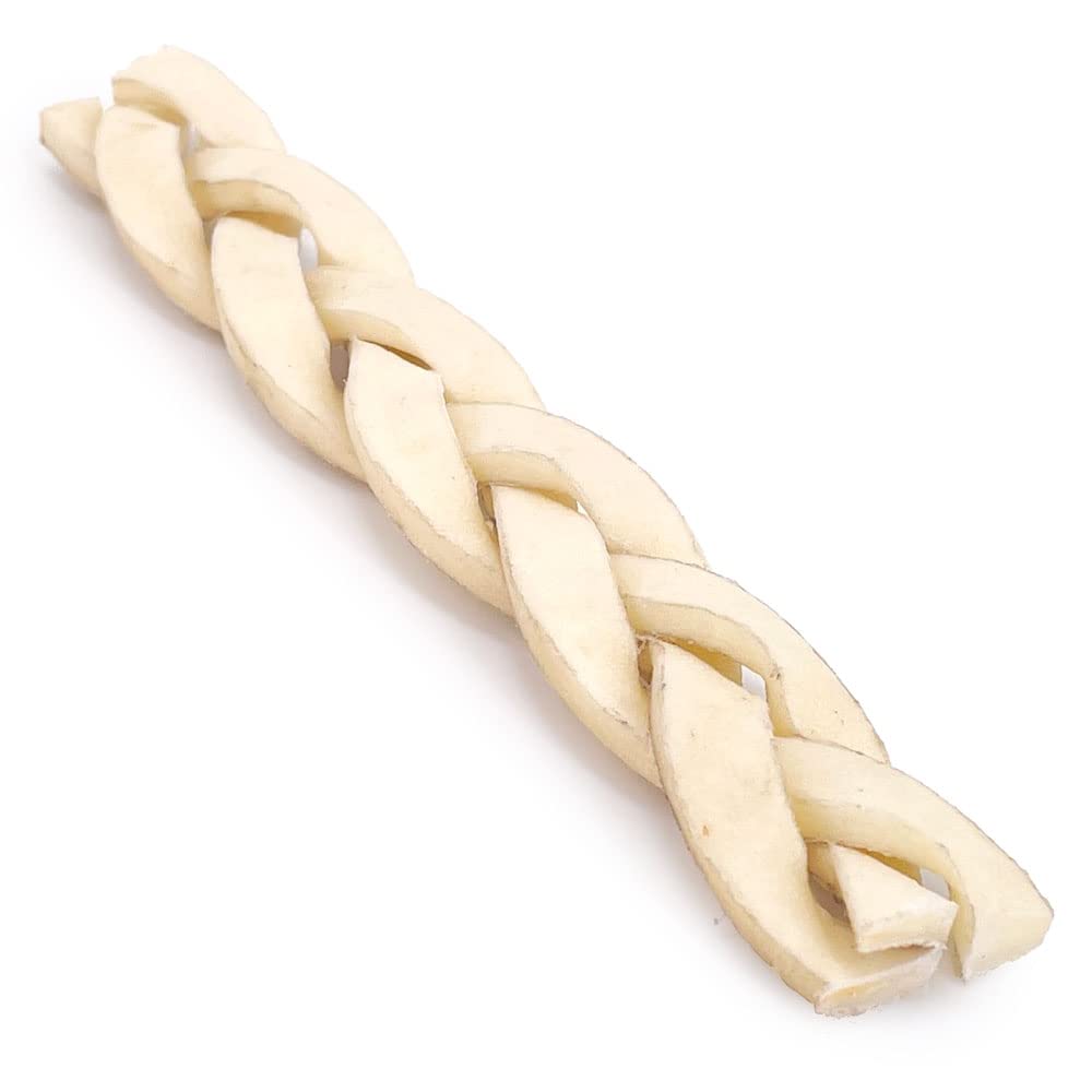 ValueBull Cheek Chews, Triple Braided, Premium Beef, 5-6 Inch, 25 Count - Long Lasting Dog Chews, Single Ingredient Rawhide Alternative, Angus Beef, Cleans Teeth