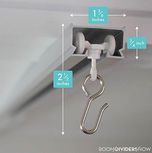 Room/Dividers/Now Ceiling Track Room Divider Kit - XXX-Large A, 8ft Tall x 14ft - 18ft Wide (Slate Gray)
