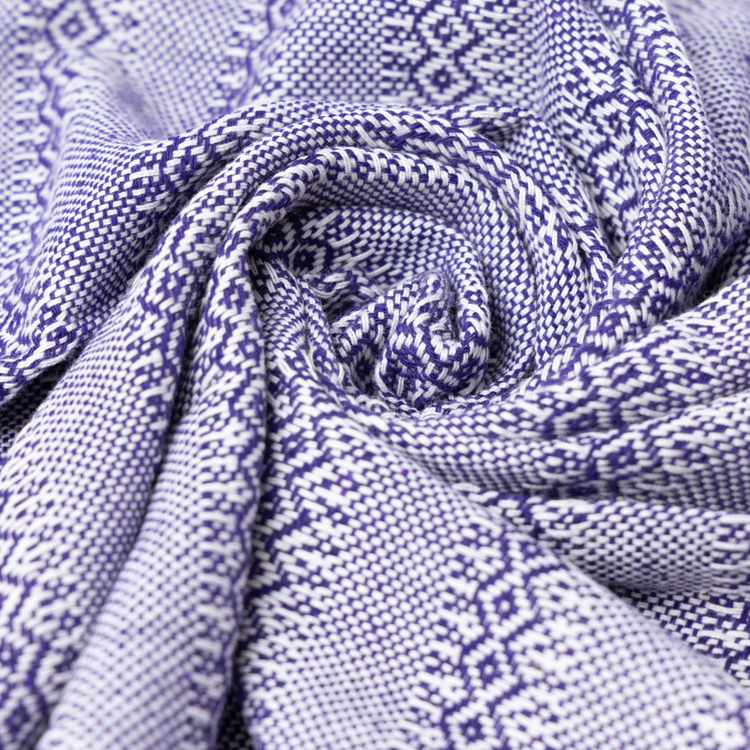 Baby Trapoz Mexican Rebozo Shawl, Ideal for Natural Birth, Doula Massage, 98.5", Purple