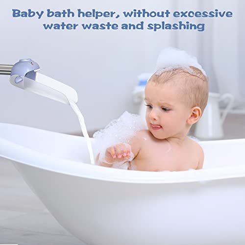 Maliton Faucet Extender for Toddlers, Sink Extender for Kids Hand Washing, Suitable for Bathroom, Kitchen, Bathtub Sink, Fits Most Faucets (2 Pack, Blue)