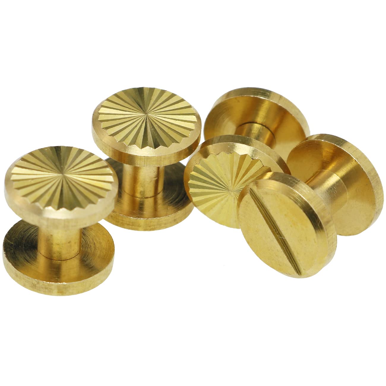 Belt Screw FMHXG 10PCS 10x4x6mm Leather Craft Brass Rivets Chicago Screws Stud Head