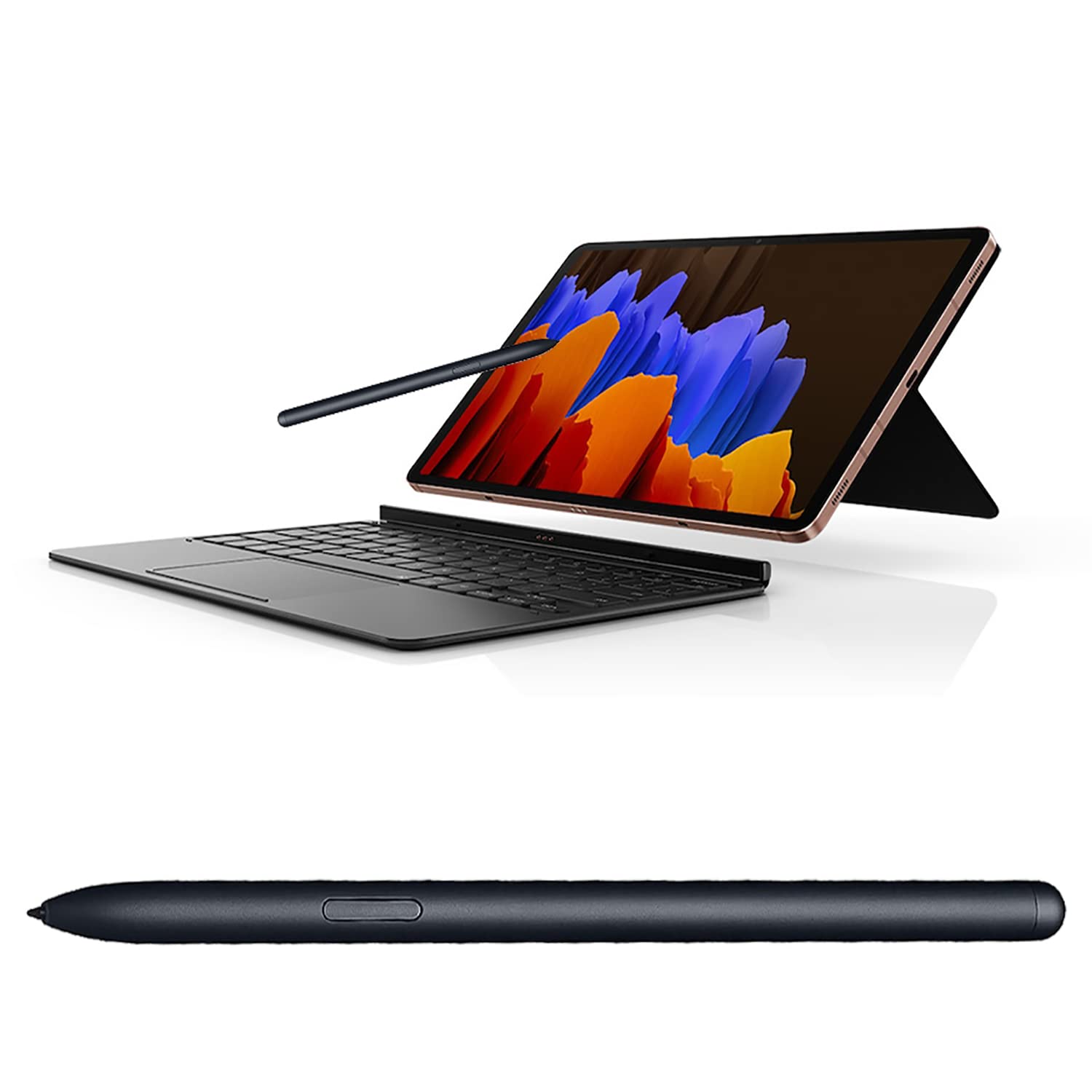 Tab S7 Pen Stylus T870 T875 S Pen Replacement Touch Pen for Samsung Galaxy Tab S7 Pen SM-T870 T876B Tab S7+ S Pen T970 SM-T976B Pen with Free 5 Tips (Mystic Black)