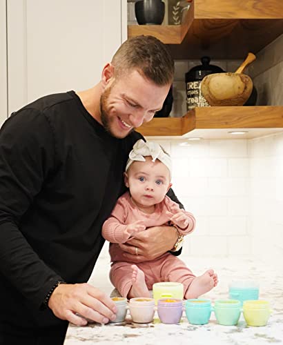 melii Snap & Go Baby Food Storage Containers with lids, Snack Containers, Freezer safe - Set of 6, 2oz