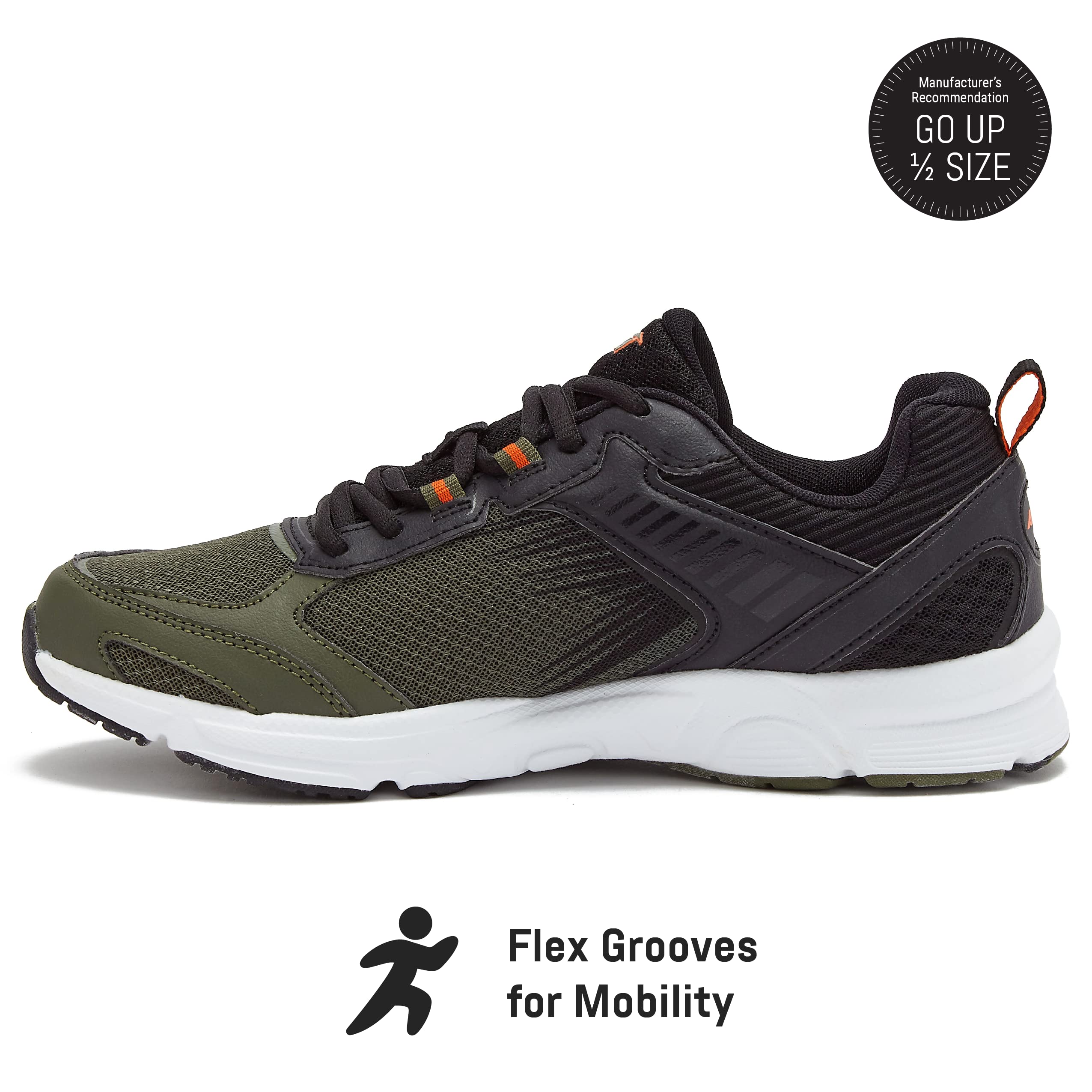 Avia Forte 2.0 Men’s Running Shoes, Lightweight Trail or Running Athletic Sneakers for Men - Black/Silver Grey, 8