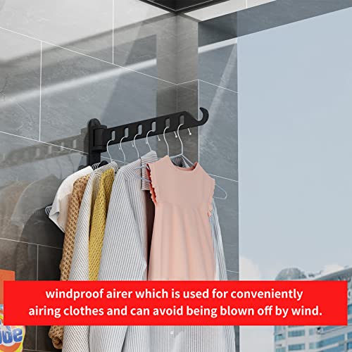 JOOM Laundry Drying Rack Wall Mounted Clothes Drying Rack Clothes Hanger Black