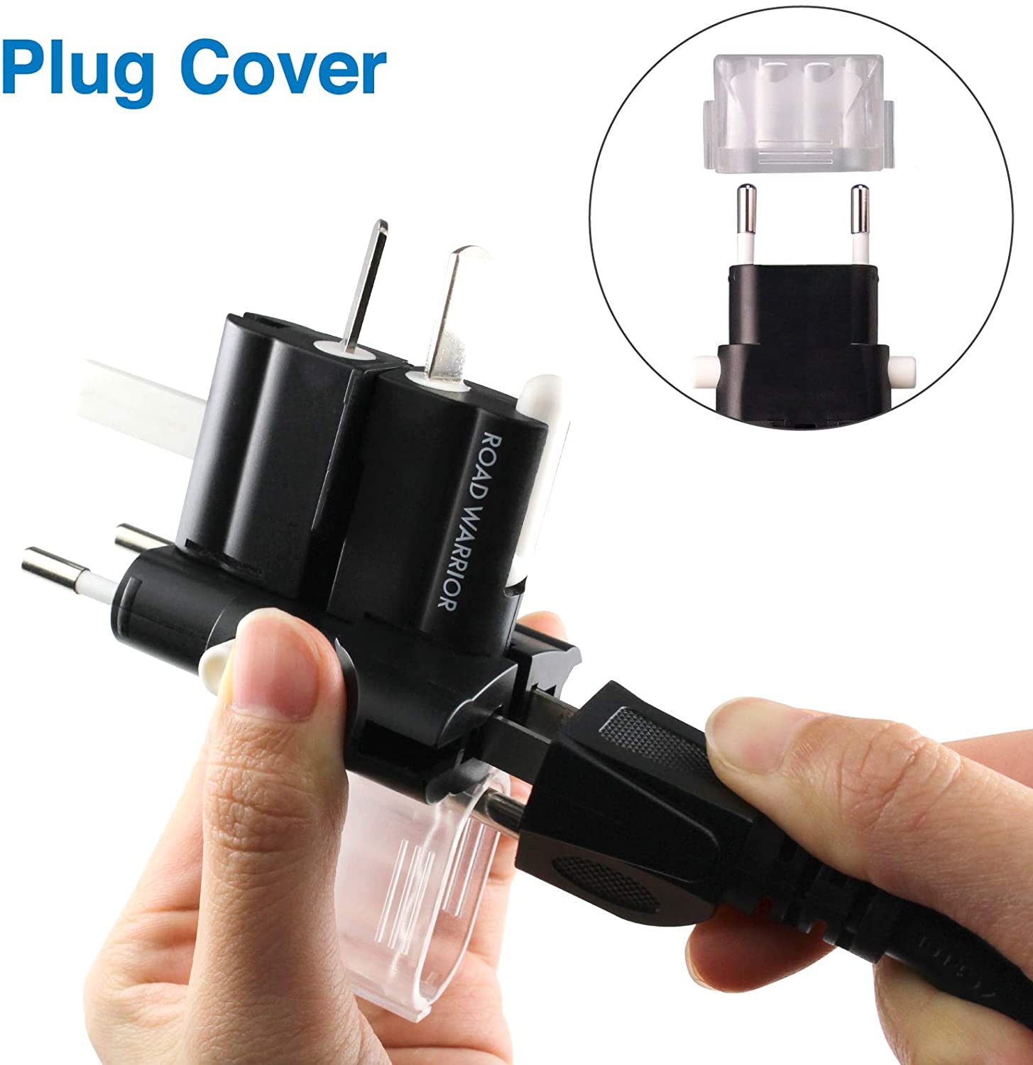 ROAD WARRIOR Universal Travel Plug Adapter Europe/UK/Australia/USA/India/China Compact Does Not Convert Voltage RW101BK Black
