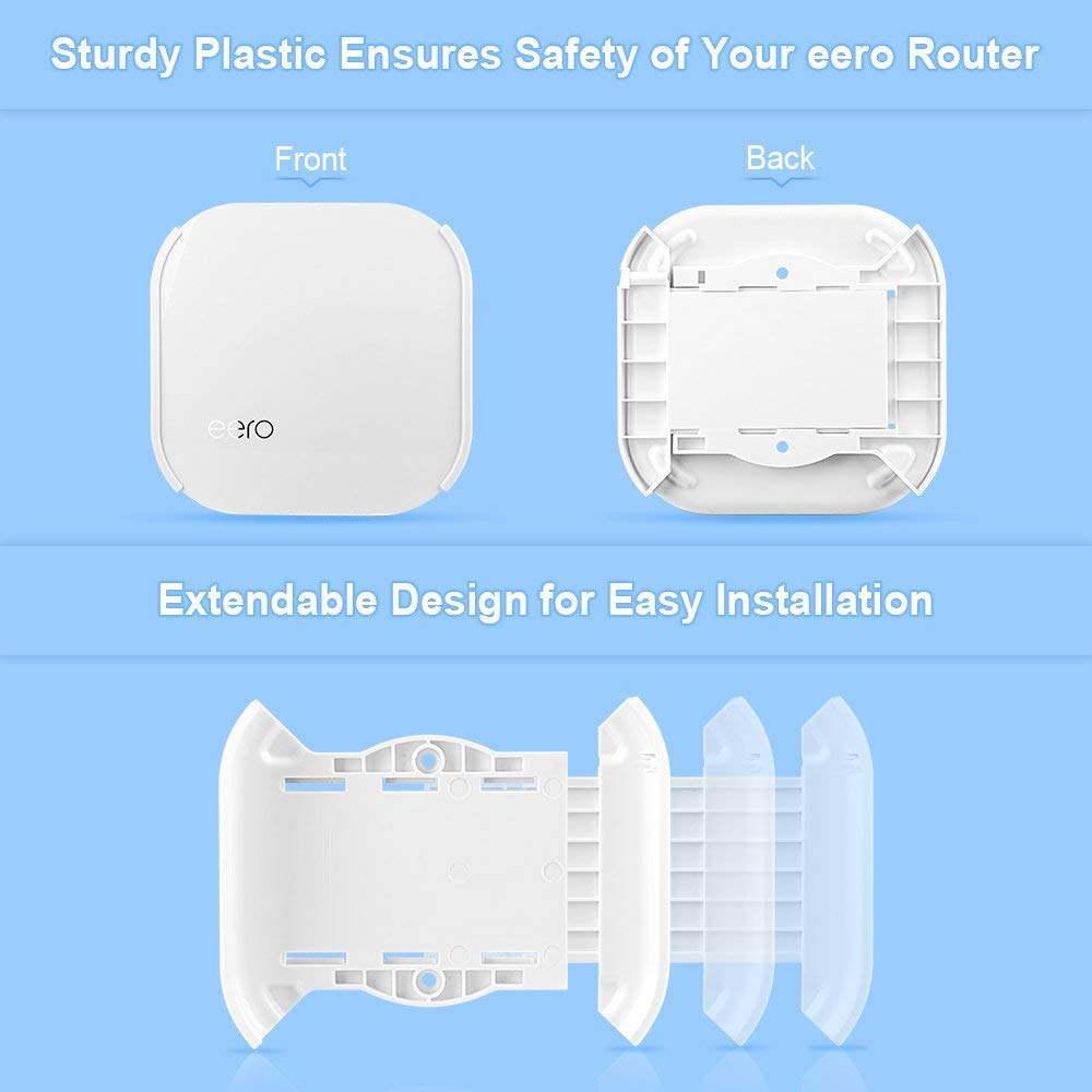 Wall Mount Holder for eero Pro Home WiFi, Relassy eero Wall Mount Bracket Compatible with eero WiFi System Ceiling Holder for eero WiFi System Set of 3