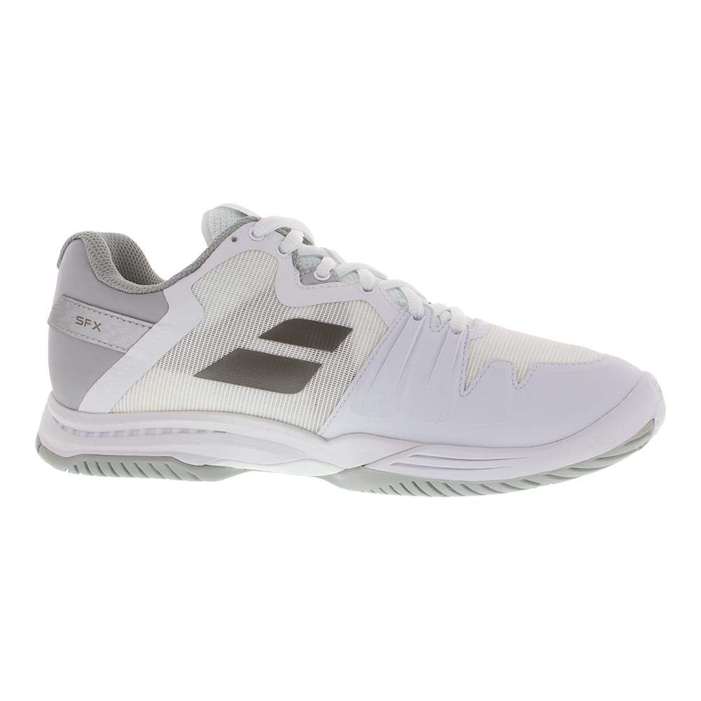 Babolat Women`s SFX 3 All Court Tennis Shoes White and Silver (9.5)