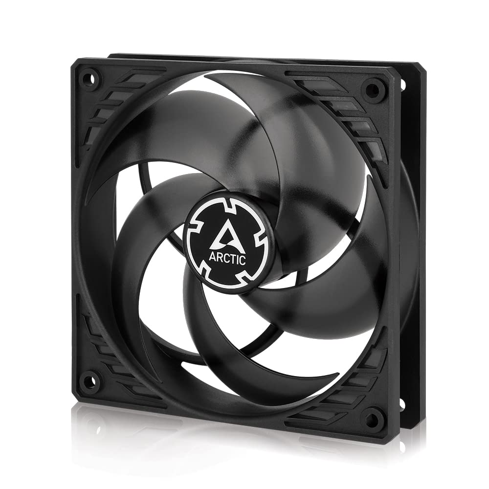 ARCTIC P12 PWM - 120 mm Case Fan with PWM, Pressure-optimised, Quiet Motor, Computer, Fan Speed: 200-1800 RPM - Black, Transparent