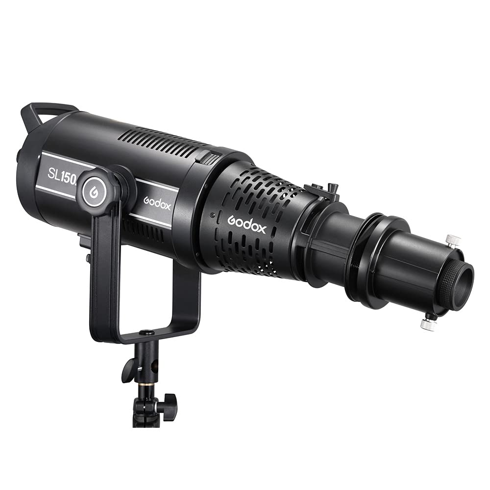 Godox SA-17 Bowens Mount Adapter with Godox SA-P Projection Attachment + SA-06 Iris Diaphragm + SA-09-001 GOBO Set + SA-10 GOBO Set Holder Create Theatrical Effect for Bowens Mount LED Video Light