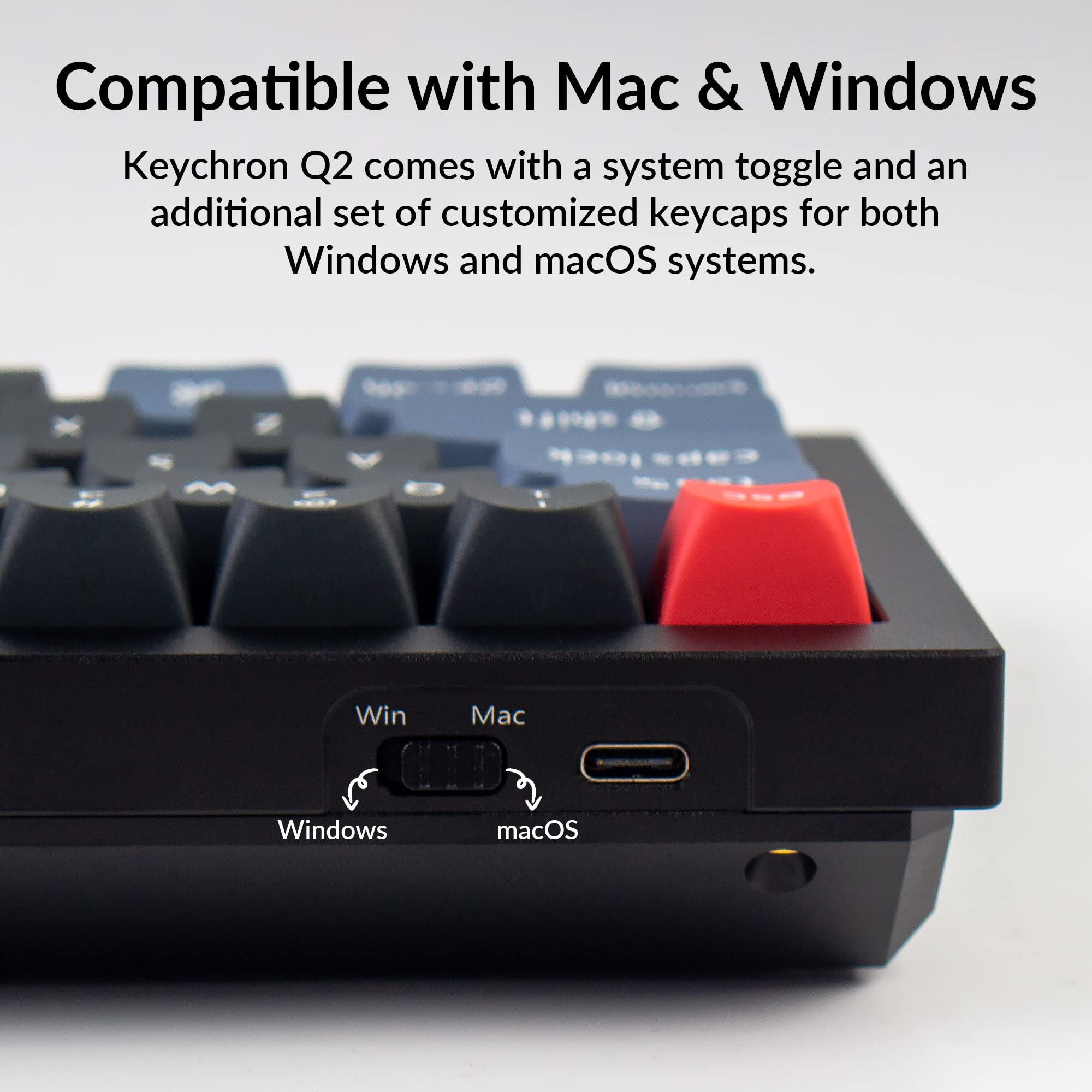 Keychron Q2 Wired Custom Mechanical Keyboard, QMK/VIA Programmable Macro, Full Aluminum, Hot-Swappable Gateron G Pro Brown Switch, 65% Layout Double Gasket Compatible with Mac and Windows - Black