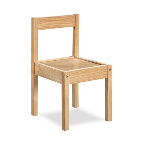Olive & Opie Gibson 3-Piece Dry Erase Kids Table & Chair Set, Natural