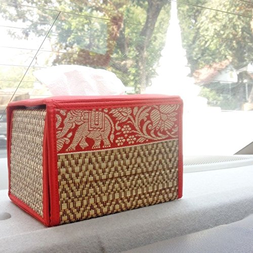 amazingmarketonline Tissue Cover Box Thai Handmade Home Decor Dinner Camping Napkin Paper Car