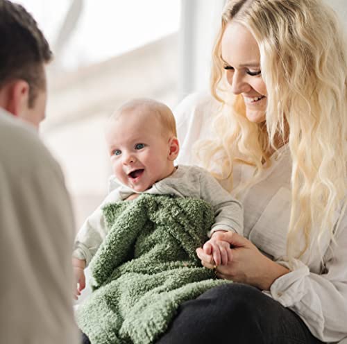 SARANONI Bamboni Luxury Bamboo Baby Blanket (Mini (15"x20"), Olive)