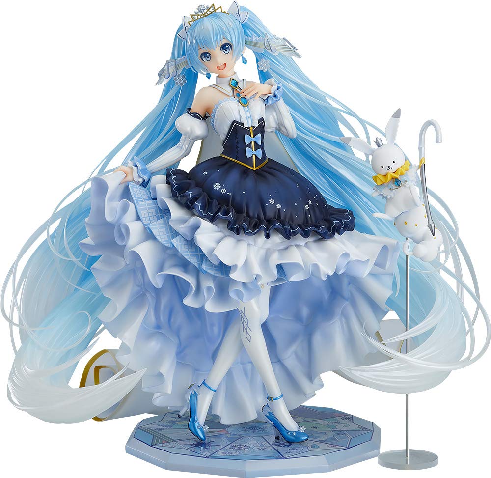 Good Smile Character Vocal Series 01: Hatsune Miku Snow Princess Version 1: 7 Scale PVC Figure,Multicolor,G94134