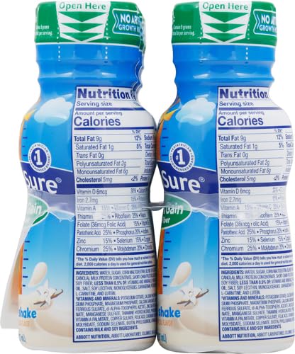 PediaSure, Grow & Gain Fiber Shake, Vanilla, 48 oz (pack of 6)