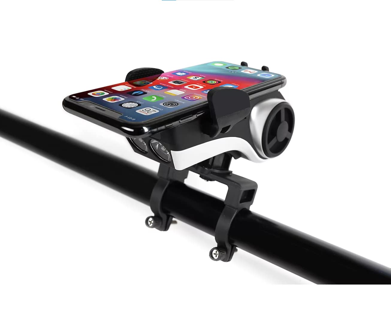 Ecoxgear EcoBike All-in-One Bike Bluetooth Speaker, IPX5, Portable Wireless Waterproof Bicycle Speakers, Dustproof, Shockproof Design, Powerbank, Double LED Bike Lights, Built-in Bicycle Bell