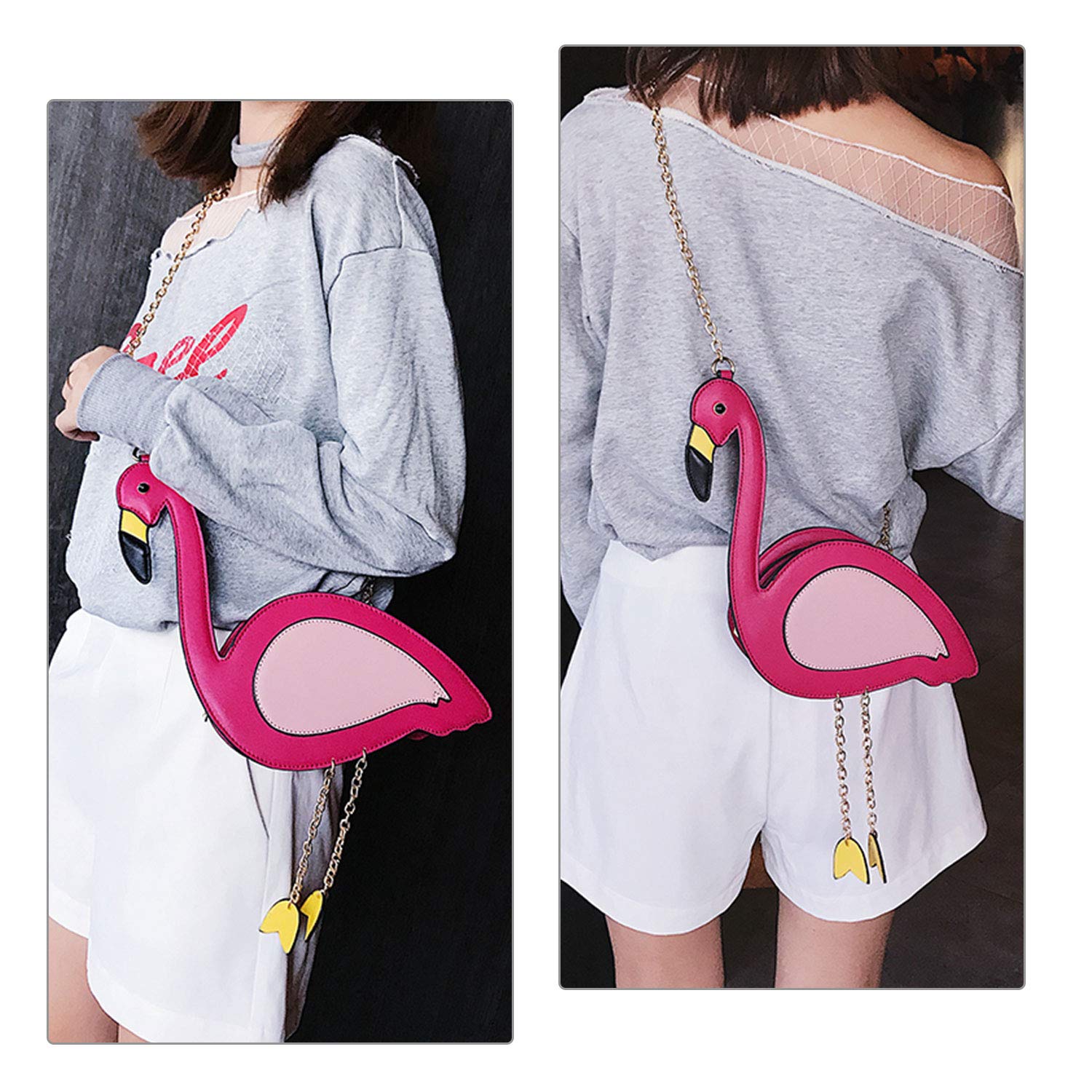 Freie Liebe New Unique Animal Design Dinosaur Crab Cross Body Bags Clutch Purses Novel Shark Flamingo Shoulder Messenger Bag