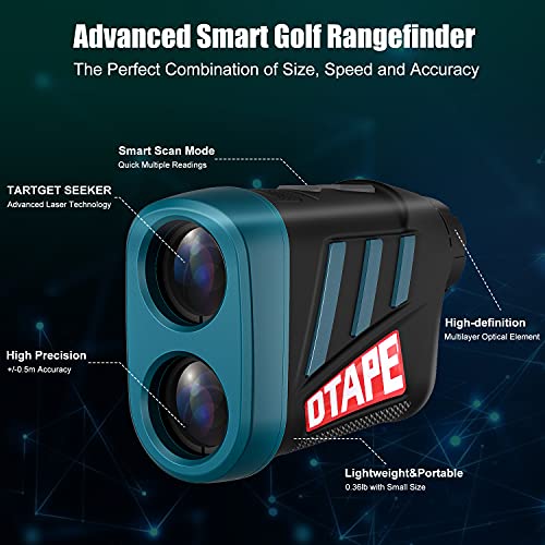 Auroland Pro Golf Rangefinder, 656Yard, Slope Measurement, Smart Scanning Mode, 6X Magnification, ±0.54 Yard Accuracy, Waterproof, Lithium Battery Included