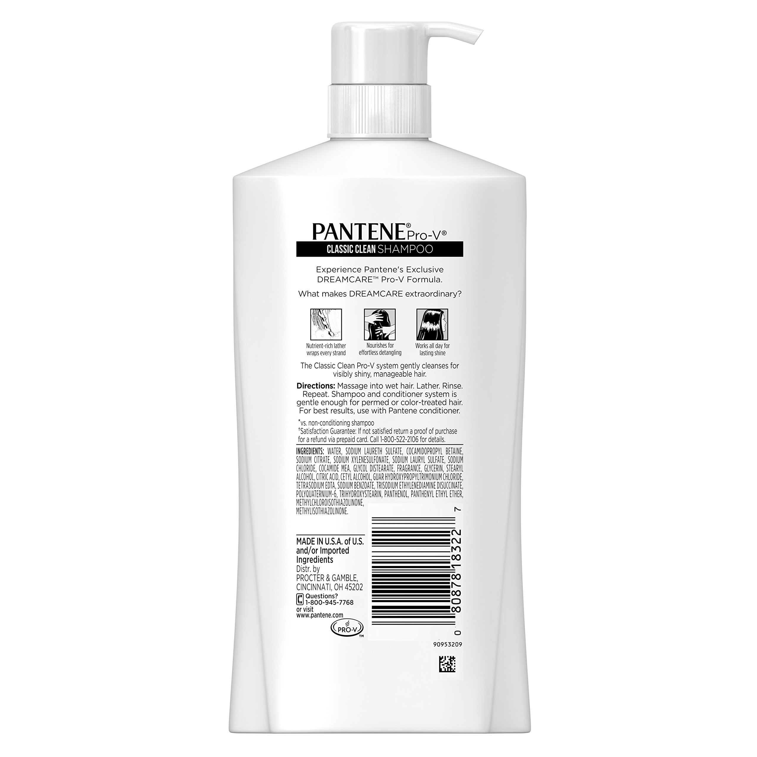 Pantene Pro-V Classic Clean Shampoo with Pump, 30.4 oz