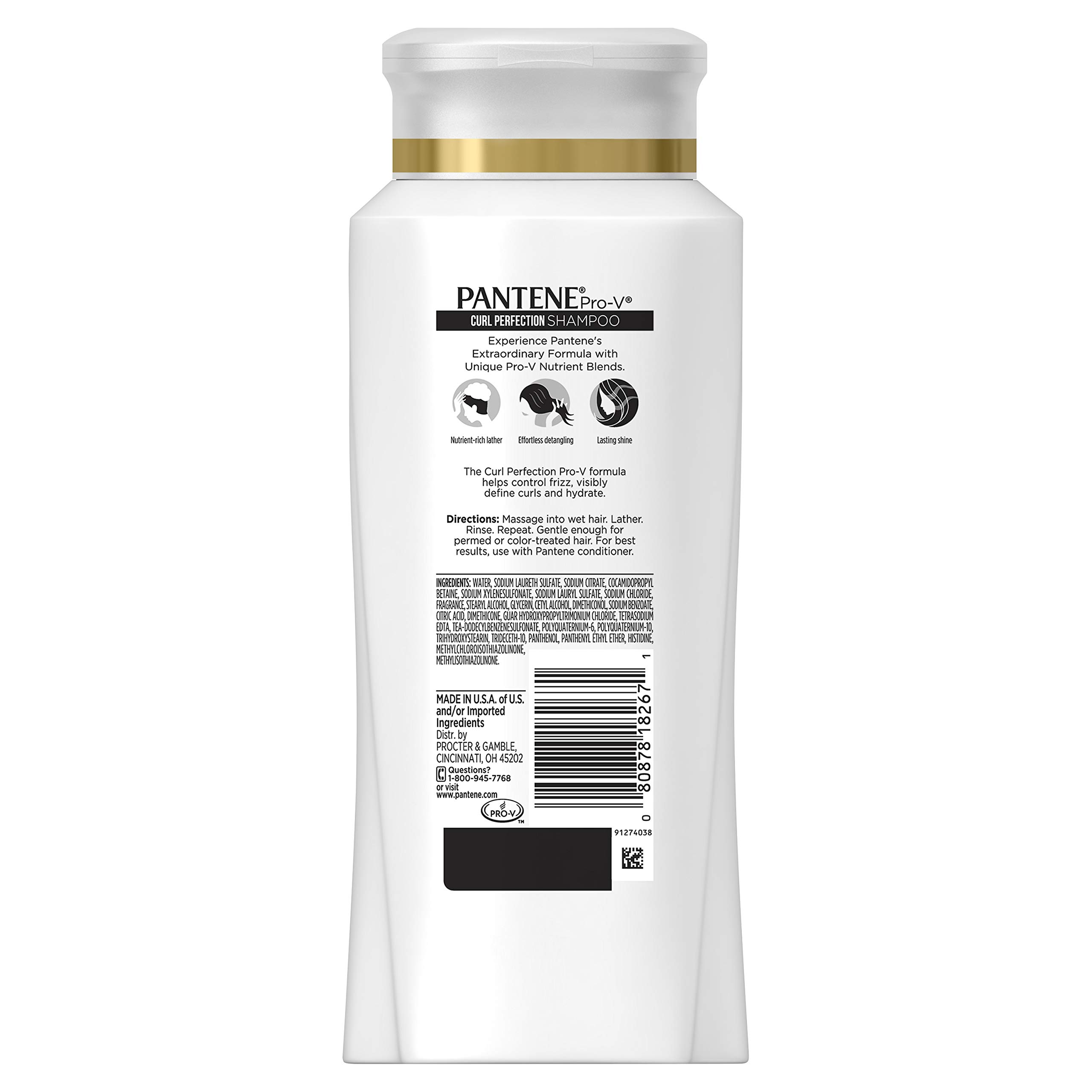 Pantene Pro-V Curl Perfection Shampoo, 20.1 Fl Oz, 20.100000000000001 Fl Oz