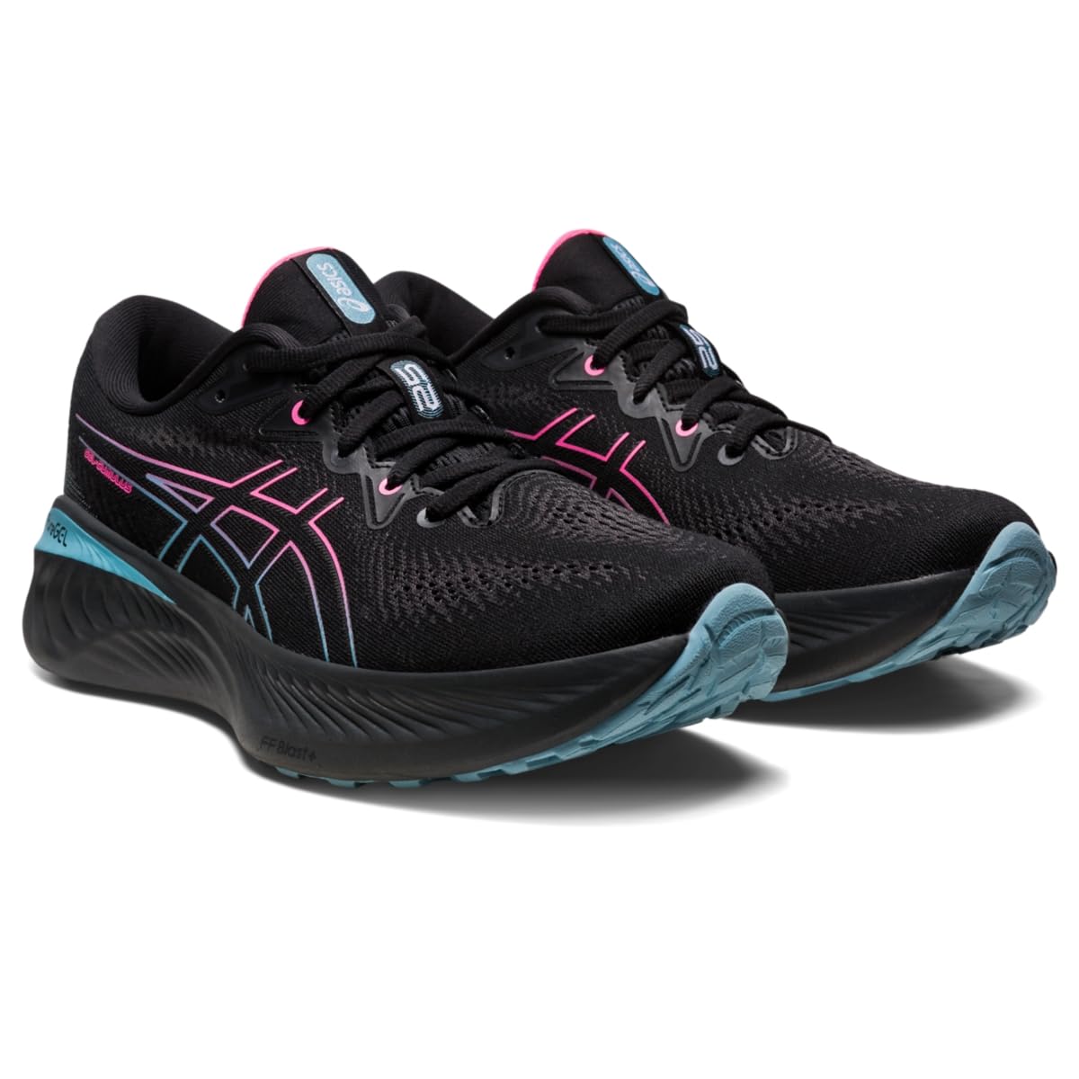 ASICS Women's Gel-Cumulus 25 GTX Shoes, 7, Black/HOT Pink