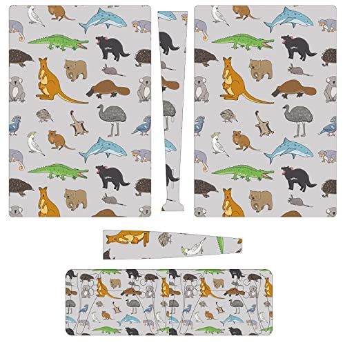 Australian Animals Full Protective Skin Cover Design Wrap Decal Sticker Compatible with PS5 Digital Edition Console and Controller