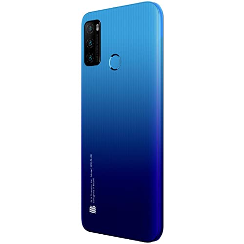 BLU G51 PLUS G0511WW 6.5" HD+ Infinity 64GB Dual-SIM 4G LTE GSM Smartphone, 4GB RAM, 13MP+0.3MP+0.3MP Rear + 8MP Front Camera, ARM Cortex-A55, Android 11, Unlocked, Blue