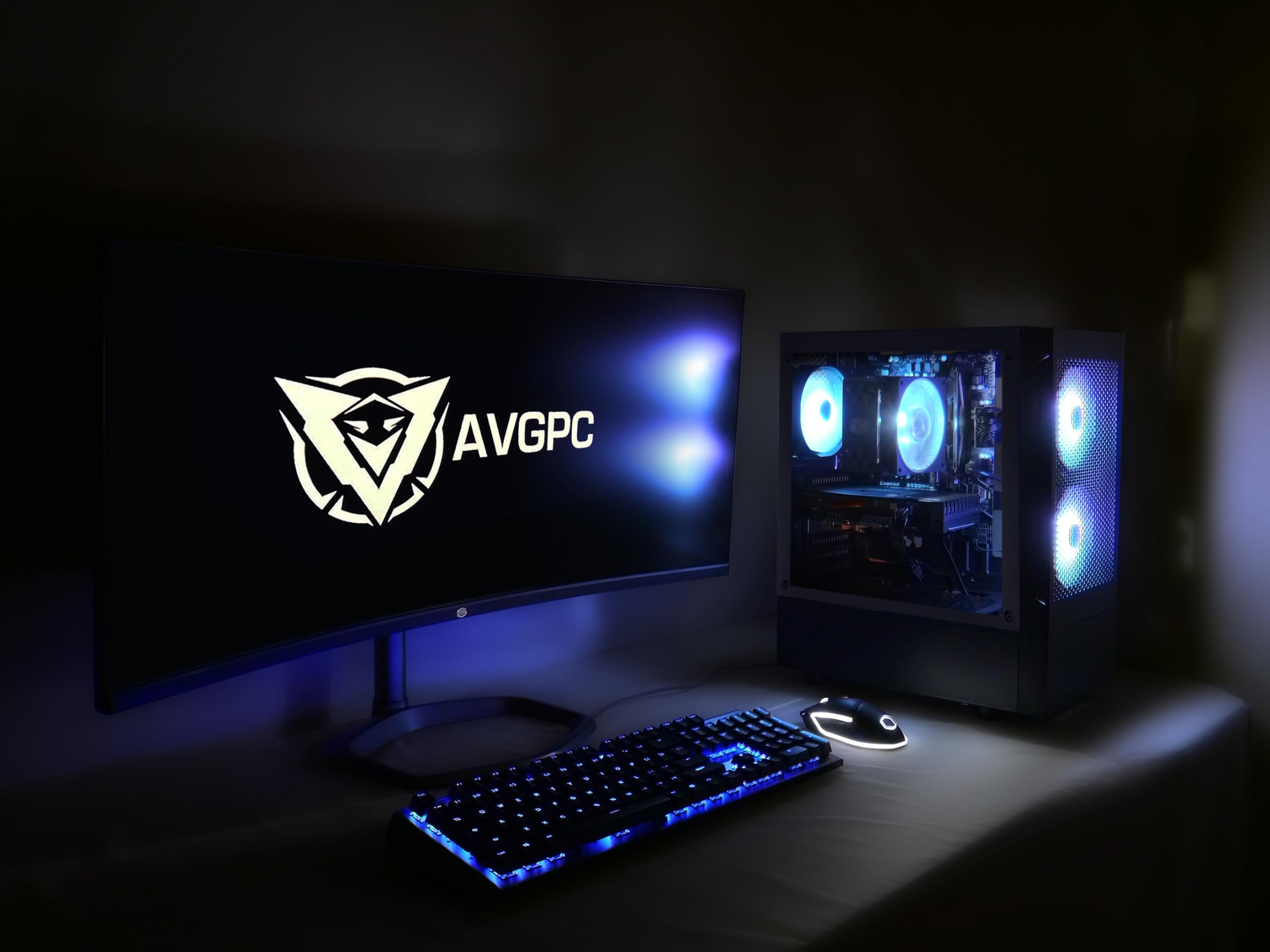 AVGPC Max Gaming PC - AMD RYZEN 5 5600G 6-Core 4.4 GHz Max Boost, 16GB 3200Mhz DDR4, RTX 4060 8GB, 1TB M.2 NVME SSD, MAX Case, Windows 11, WiFi/AC
