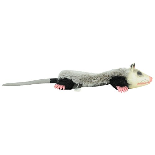 Hyper Pet Real Skinz Plush Dog Toy with Squeaker, Opossum, for All Breed Sizes
