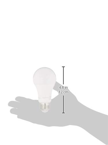 Amazon Basics 75W Equivalent, Daylight, Dimmable, 15,000 Hour Lifetime, CEC Compliant, A19 LED Light Bulbs | 6-Pack