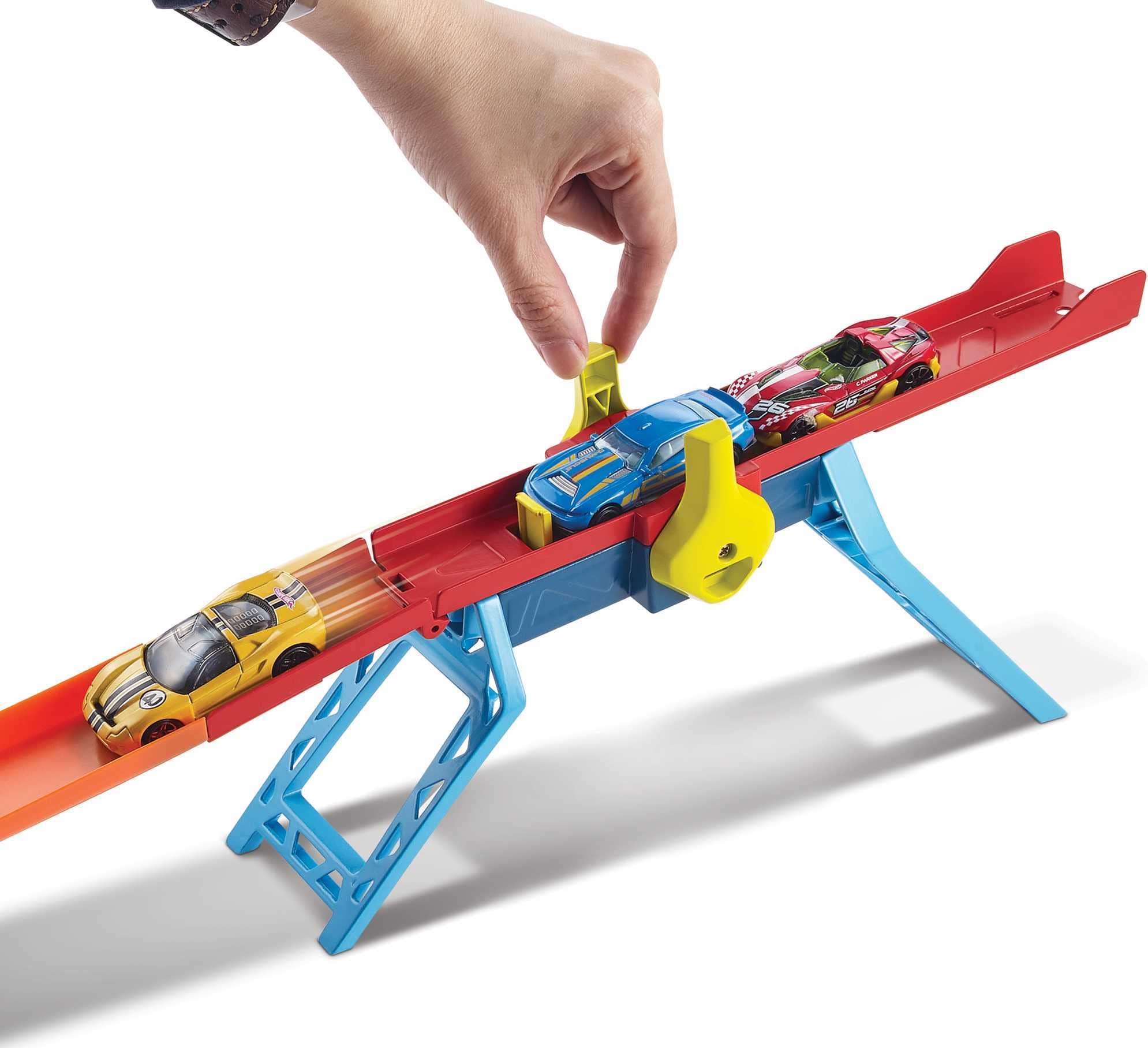 Hot Wheels Track Builder Unlimited Power Boost Box Compatible id Four Plus Builds 20 feet of Track Gift idea for Kids 6 7 8 9 10 and Older
