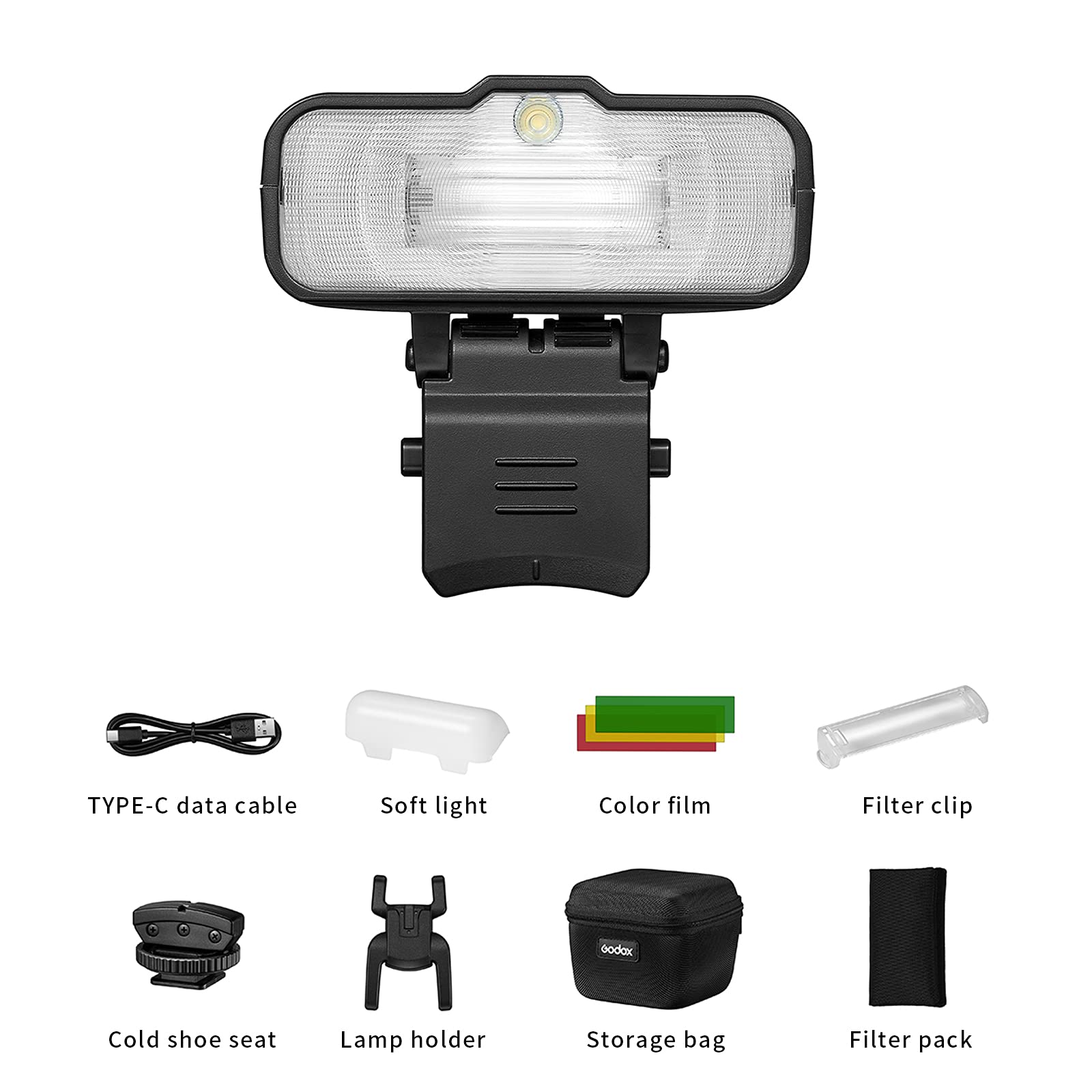 GODOX MF12 TTL 12W Macro Flash,2.4G Wireless Control Built-in 3.7V Lithium Battery Speedlite and Off-Camera TTL Speedlight Compatible with Canon Nikon Sony Fuji Olympus Panasonic with USB Light