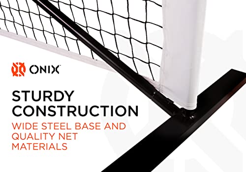 Onix Pickleball 2-in-1 Regulation-Size Portable Net and Practice Net Set Includes Carrying Case with Wheels
