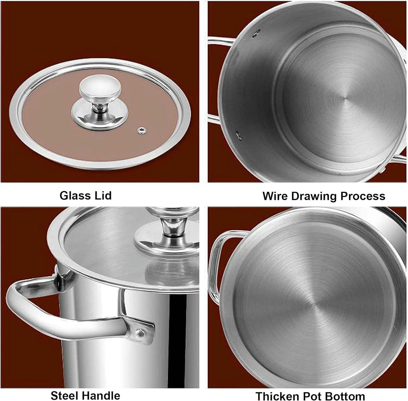 Cooking Pots,Japanese Spaghetti Pot with Basket Insert & Lid, Stainless Steel Vegetable Asparagus Spaghetti Steamer Oil Deep Fry Pan Pasta Stovetop Cooker
