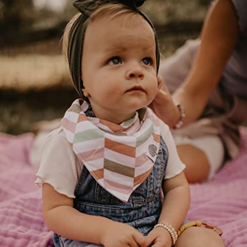 Parker Baby Bandana Drool Bibs 4 Pack Baby Bibs for Girls - "Lincoln Set"