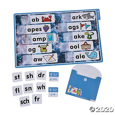 Fun Express Phonological Awareness Games - 200 Piece File Folder Game - Alliteration, Phonics and Language Games for Kindergarten Kids