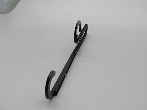 NAHANCO 305078048 Plastic Scarf/Tights/Leggings Hanger, 7 1/4", Black (Pack of 100)
