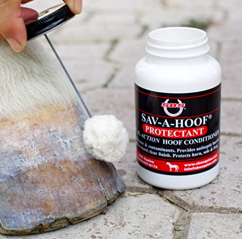 SAV-A-HOOF PROTECTANT by SBS Equine , Dual-Action Hoof Conditioner, Antiseptic Barrier Against Infection, Repels Moisture & Contaminates, 7.5 fl. oz.