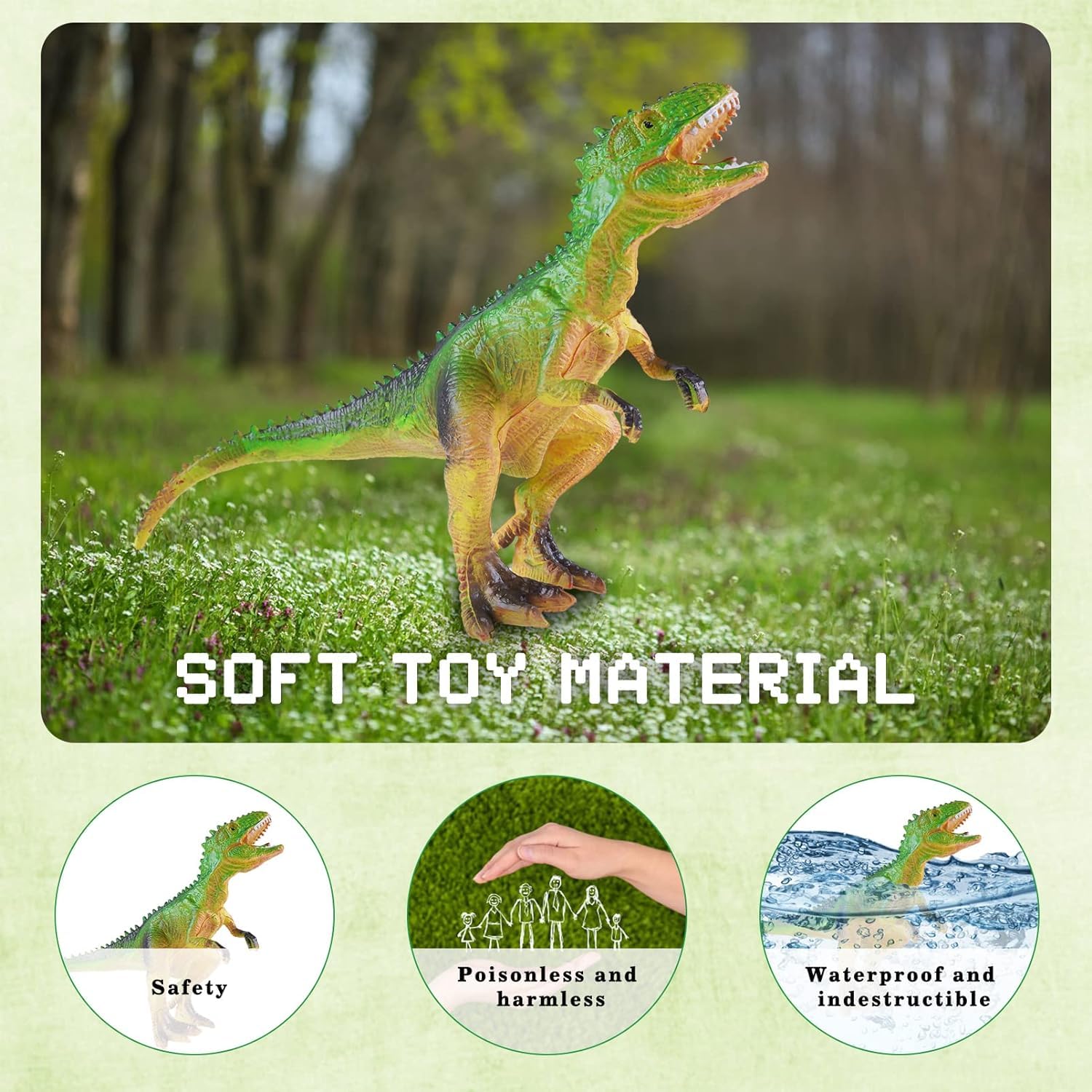 Kids Dinosaur Toys Jurassic Dino Figure Set Play Mat Little Boys Room Decor 3 4 5 6 7 8 Year Old Gift Juguetes Dinosaurios Para Niños Autism Train Kit Present Trex T Rex Playset Learning Resources