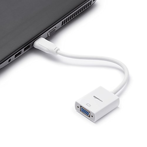 Amazon Basics Display Port to VGA Display Monitor Adapter, 1-Pack, White