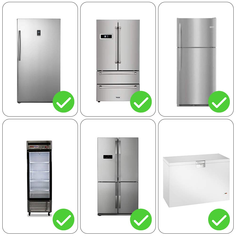 WSDCAM Freezer Door Alarm with Delay When Left Open, 3/15/30/60 Seconds Adjustable Delay Refrigerator Alarm Wireless Fridge Alarm Door Open Alarm Loud 108 dB