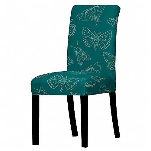 Digital Printed Chair Cover Elastic Dining Chair Cover Elastic Office Chair Cover Dirtproof Removable Protective Cover AS1 4PCS